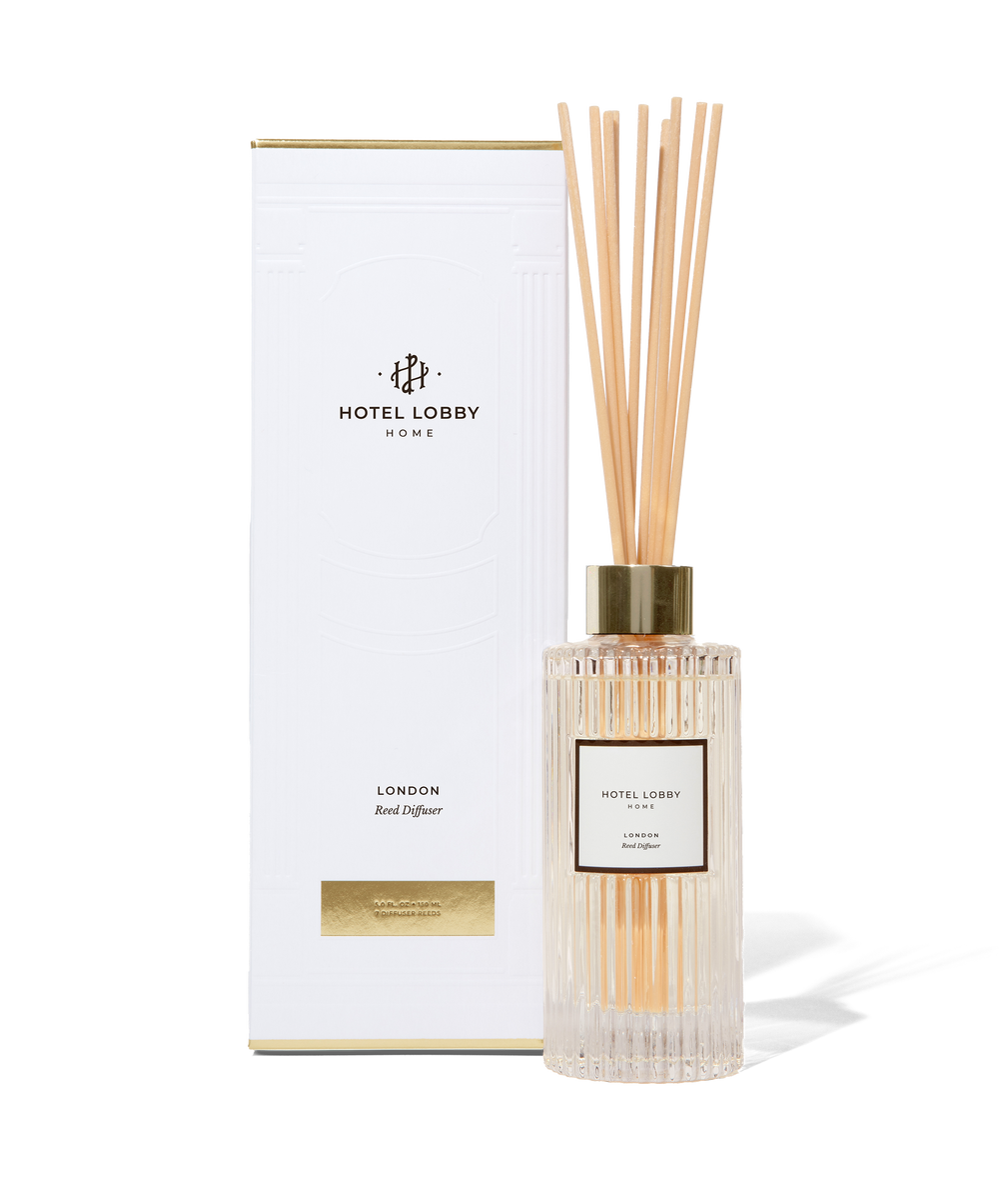 London Reed Diffuser | Vanilla, Lavender & Tea – Hotel Lobby Candle